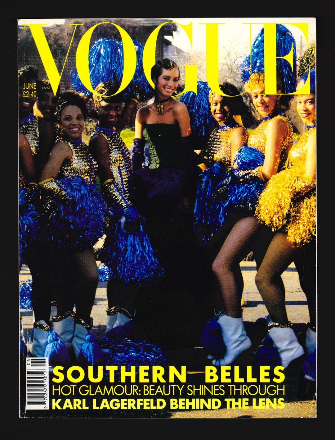 Vogue UK June 1990 Original Vintage Fashion Magazine Christy Turlington ...