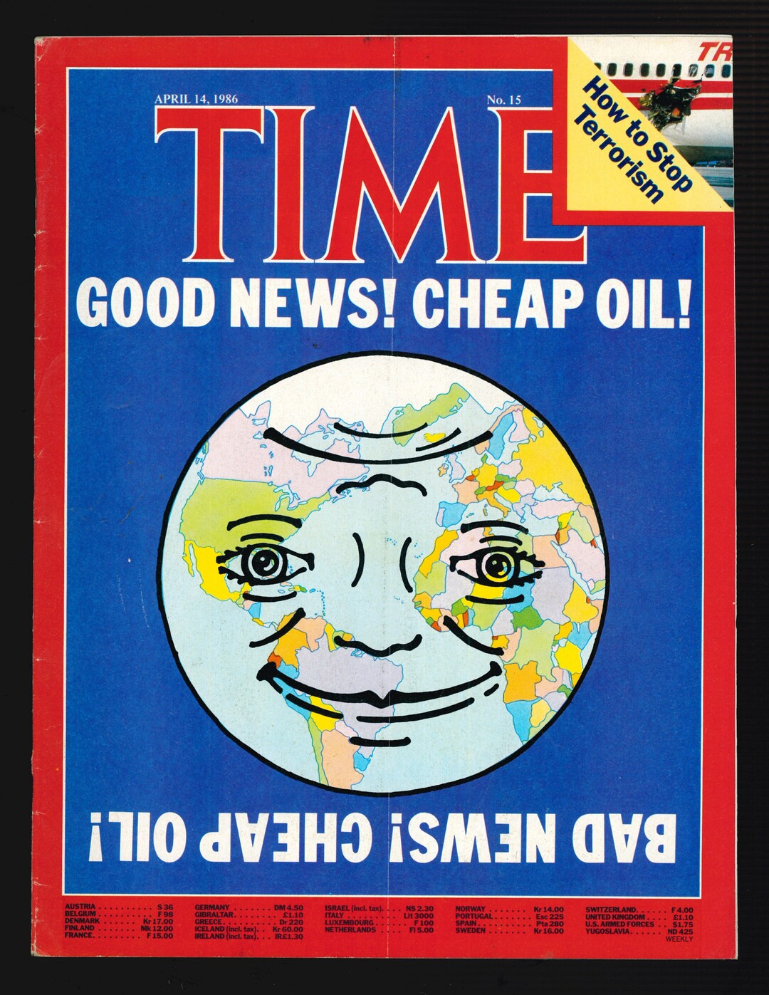 TIME APR 14 1986 Vintage Magazine Good News Cheap Oil Bad News Cheap ...