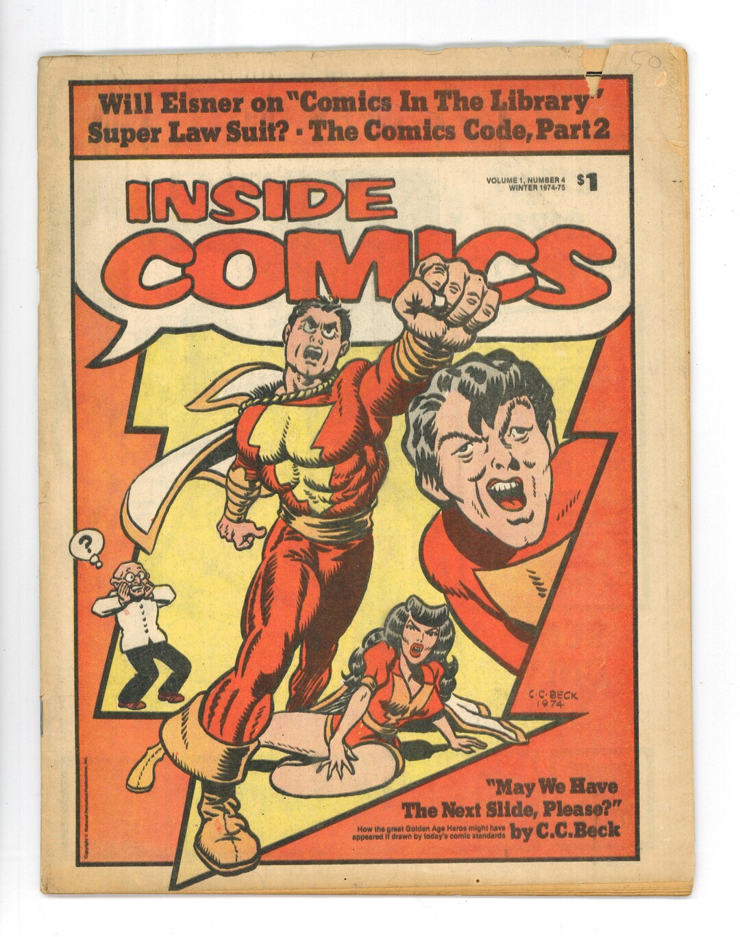 Inside Comics Vol 1 No 4 Winter 1974 Comic Horror Sci Fi Fanzine Will ...