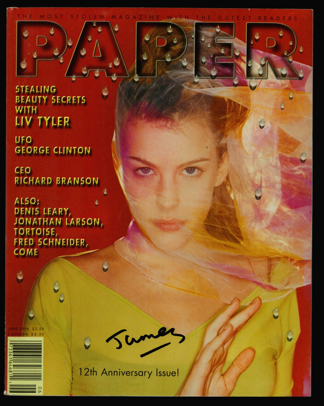 Paper June 1996 US American Original Vintage Fashion Magazine Liv Tyler ...