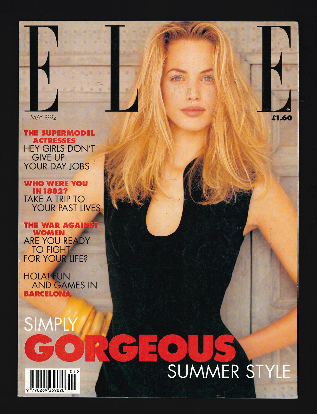 Elle UK May 1992 British Original Vintage Fashion Magazine - Etsy
