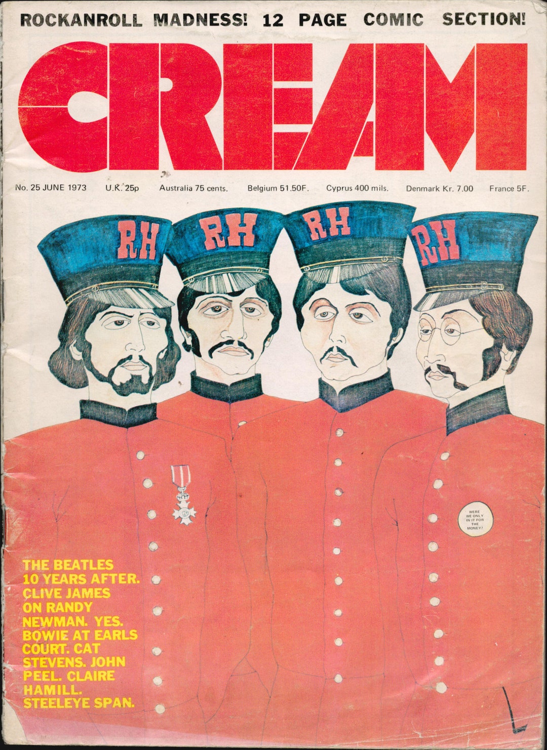 Cream No 25 June 1973 UK Rock and Roll Magazine Beatles Cover - Etsy