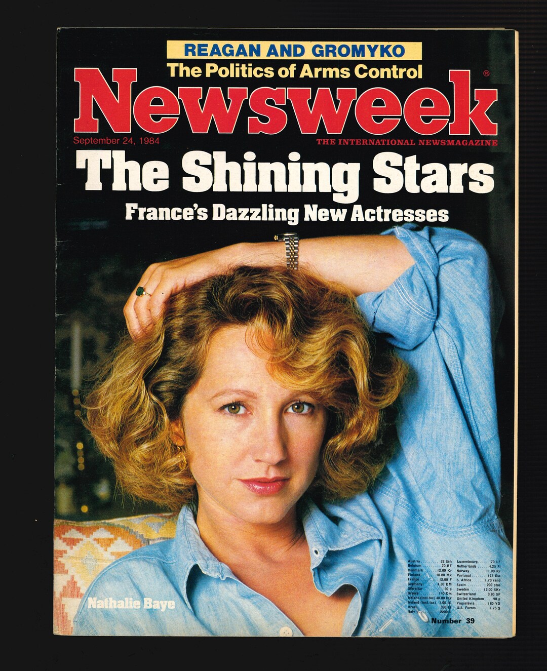 Newsweek Magazine September 24, 1984 the Shining Stars Nathalie Baye ...