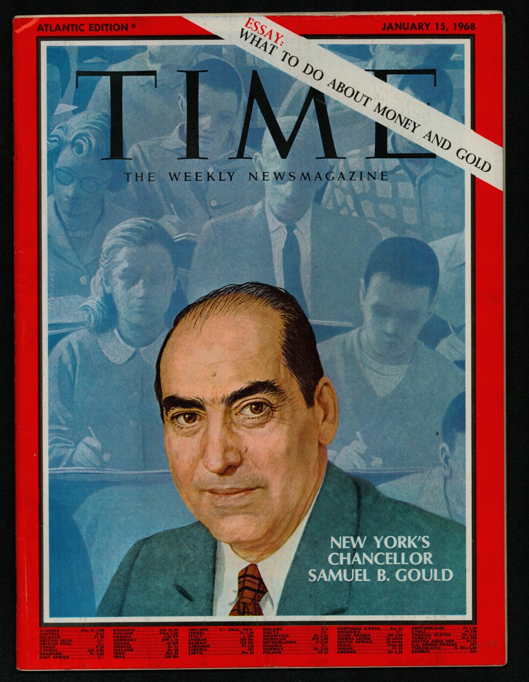 Time Jan 15 1968 Original Vintage Magazine Samuel B. Gould New York's ...