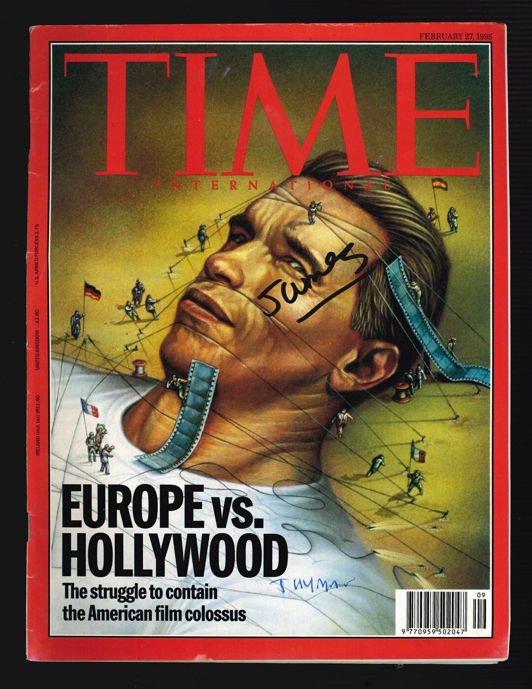 TIME FEB 27 1995 Vintage Magazine Europe Vs Holloywood - Etsy