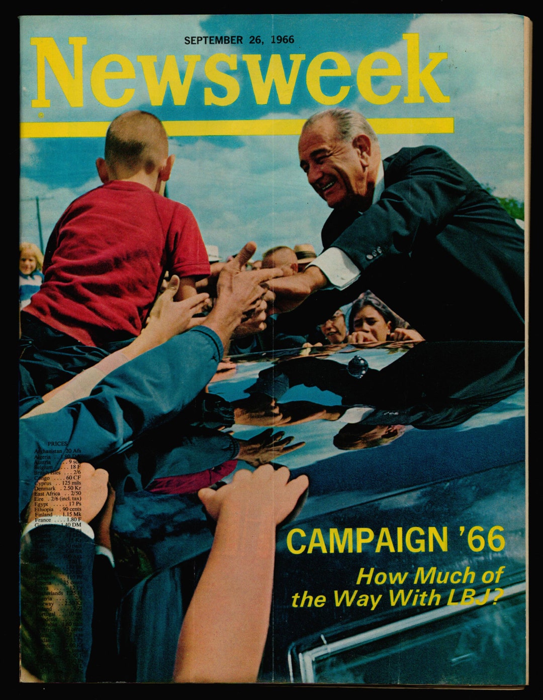 Newsweek Magazine Sept 26 1966 Campaign '66 LBJ - Etsy