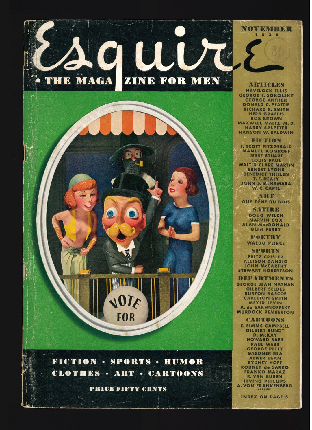 Esquire Nov 1936 Original Vintage Magazine - Etsy