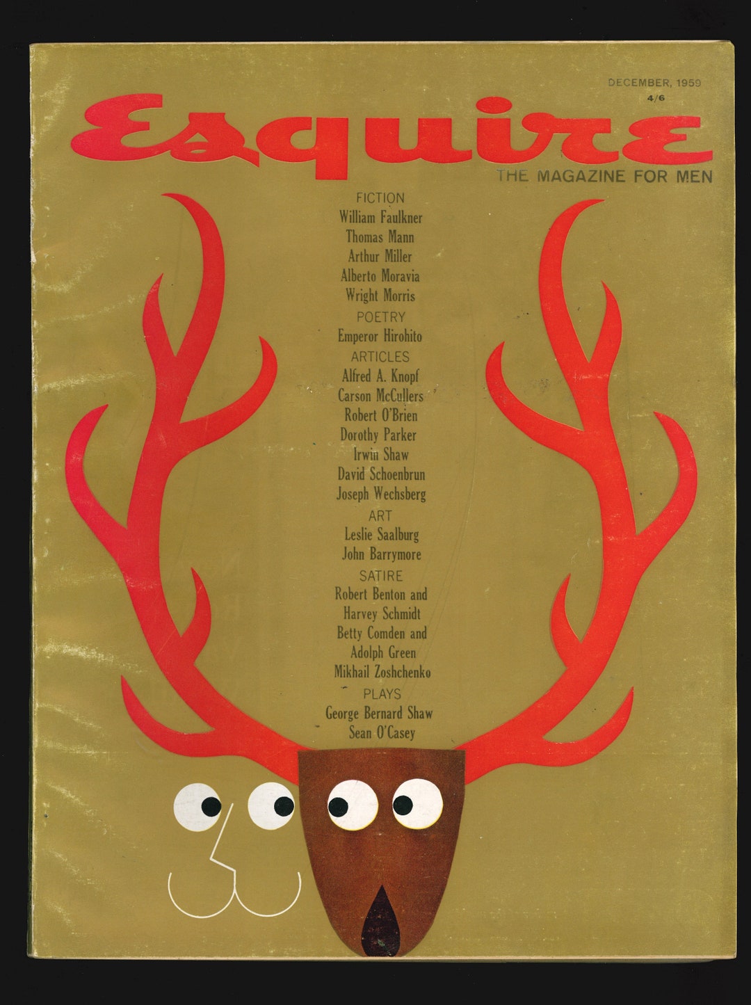 Esquire Dec 1959 Vintage Rare Men Fashion Magazine William Faulkner Thomas Mann - Etsy