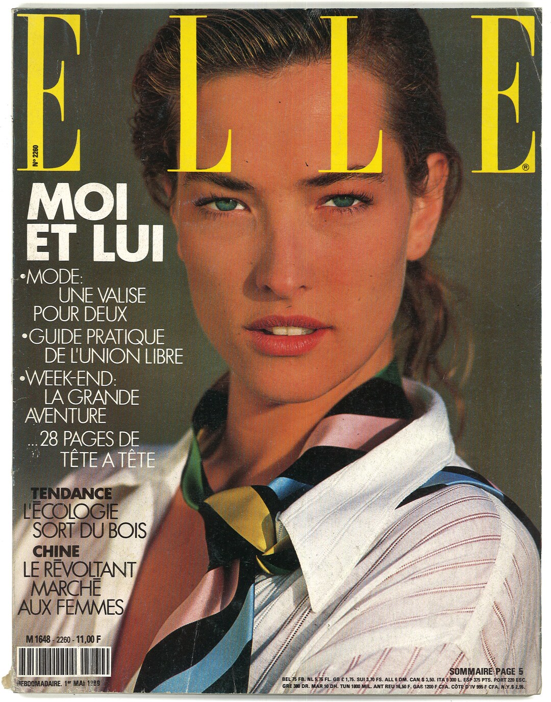 Elle No 2260 May 1 1989 French Paris Original Vintage Fashion Magazine ...
