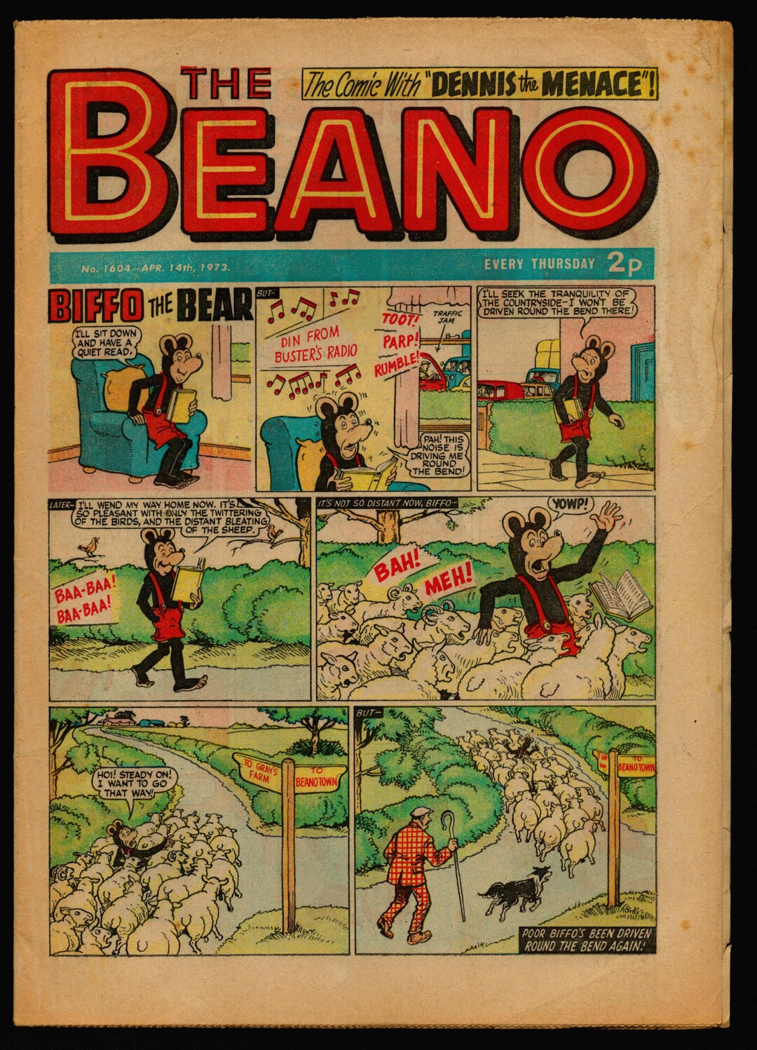 Beano 1604 April 14 1973 UK Original British Vintage Comics Magazine ...