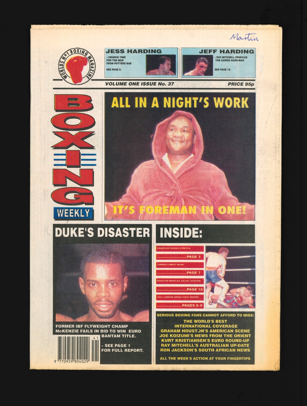 Boxing Weekly Vol 1 No 37- No 47 Vintage Original Magazine - Etsy