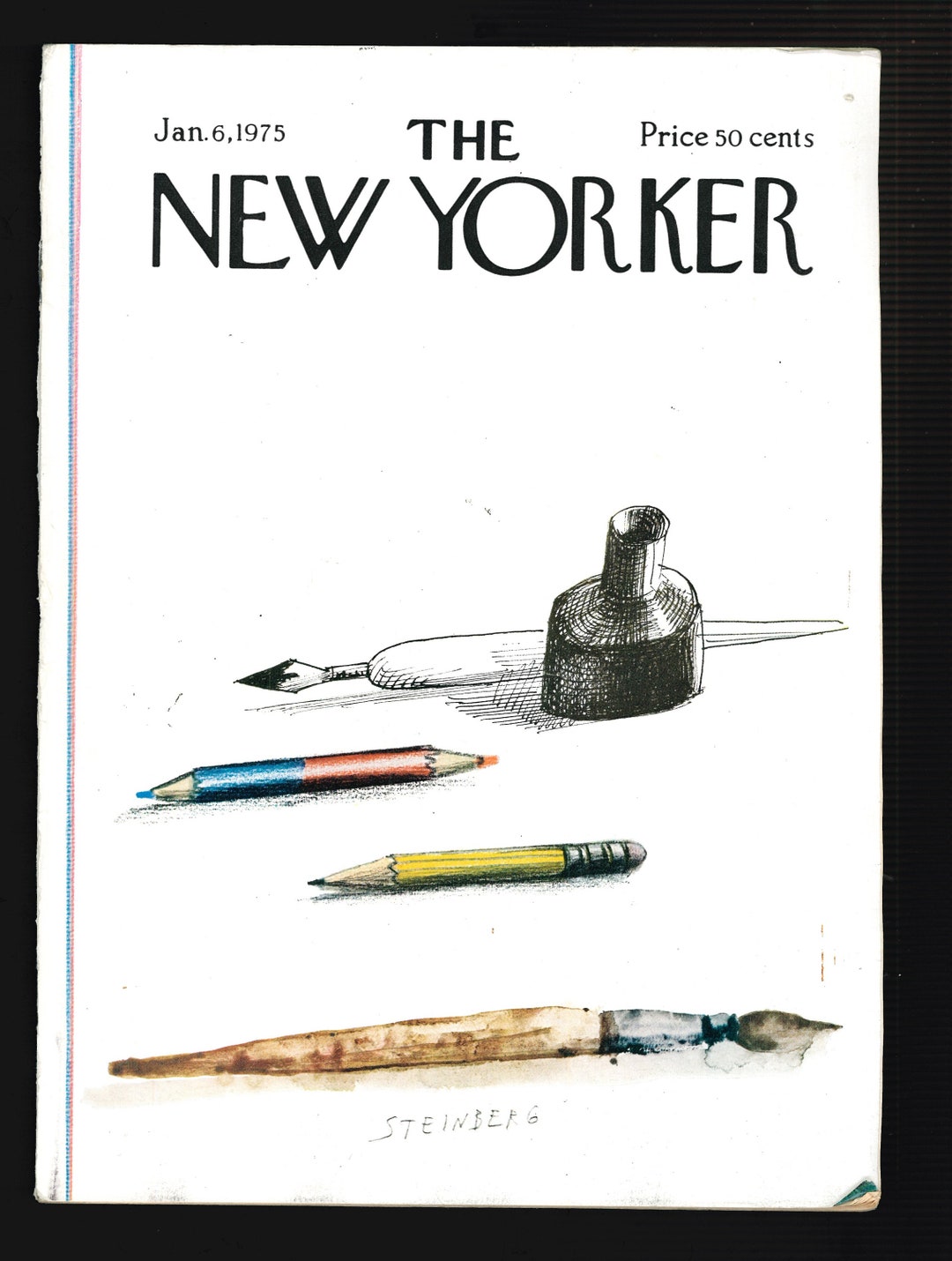 New Yorker Vintage Magazine January 6 1975 Writing Tools by Saul ...