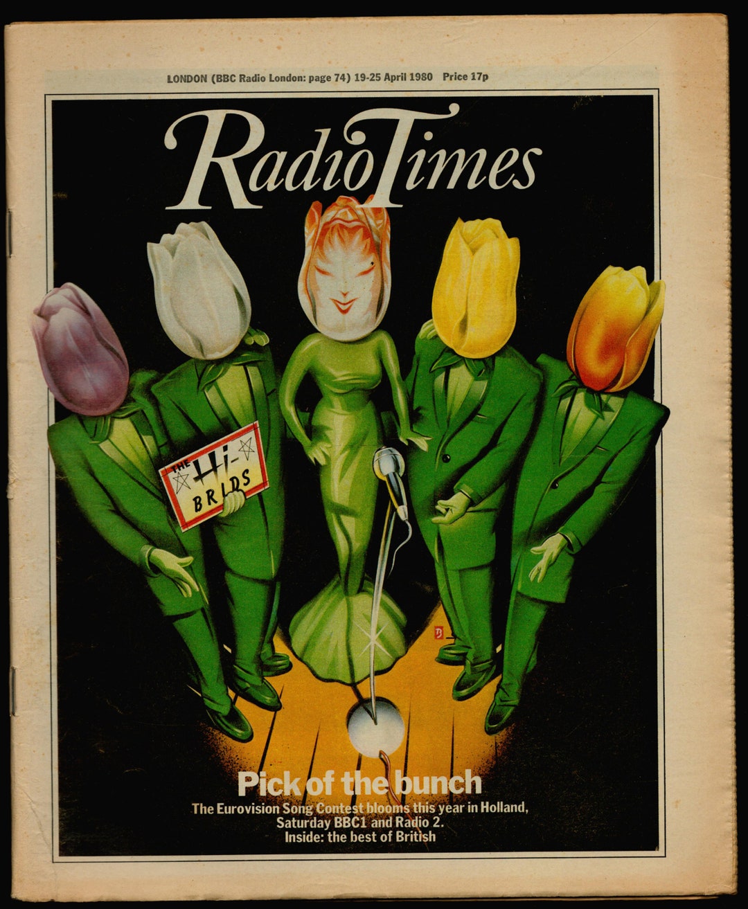 Radio Times April 19-25 1980 Vintage Magazine Eurovision Song Contest ...