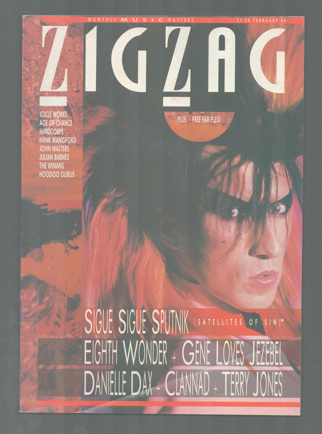 Zigzag Feb 1986 British Music Magazine. - Etsy