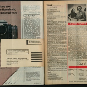 Time Magazine March 22 1976 American Chic in Fashion Model Cover ...