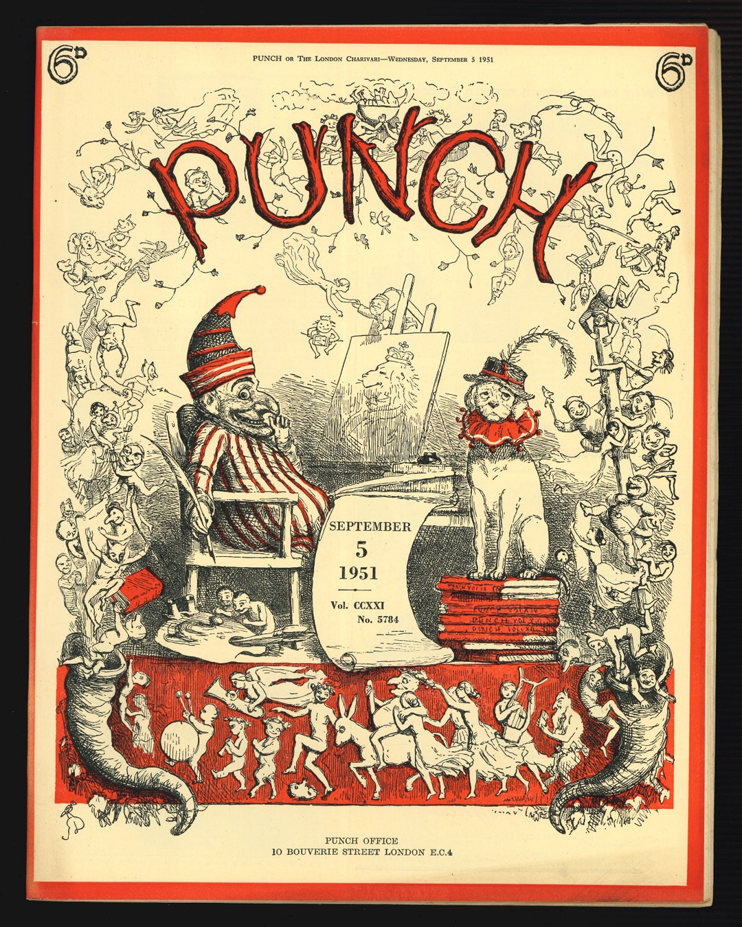 Punch Sept 5-26 1951 Bundle of 4 Copies Vintage Original Satire ...