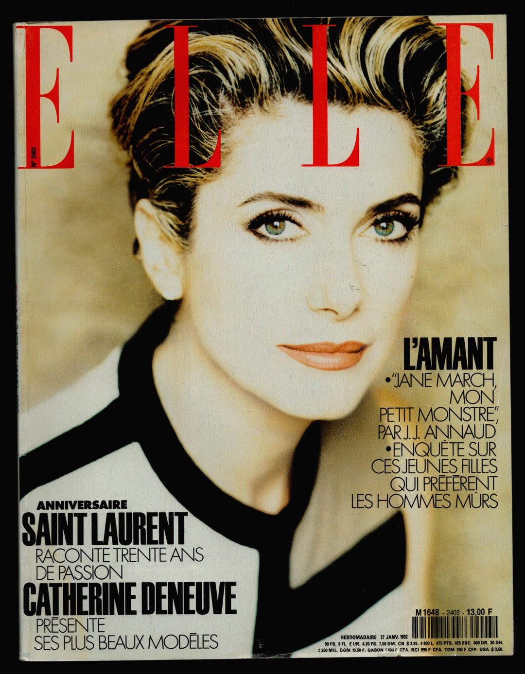 Elle French No 2403 Jan 27 1992 Original Vintage Fashion Magazine ...