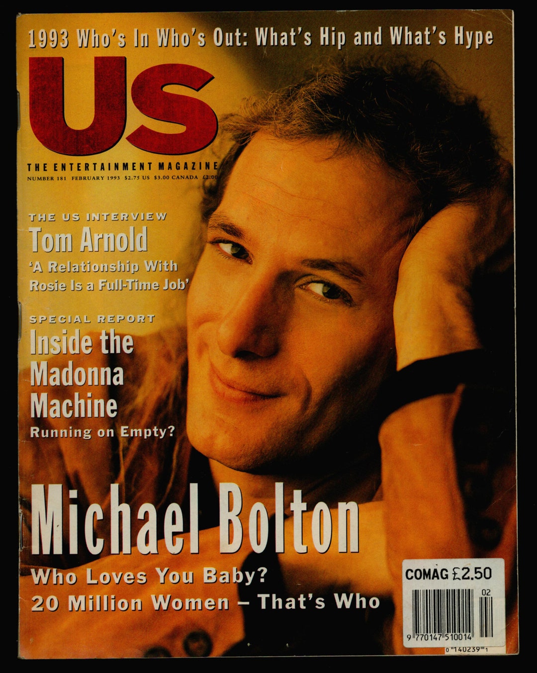 US Weekly Feb 1993 Original Celebrity and Entertainment Magazine Cover ...