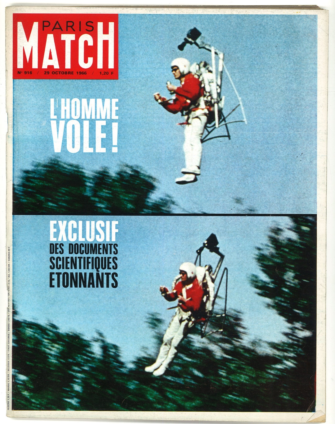 Paris Match No 916 Oct 29 1966 French France Original Vintage Foreign ...