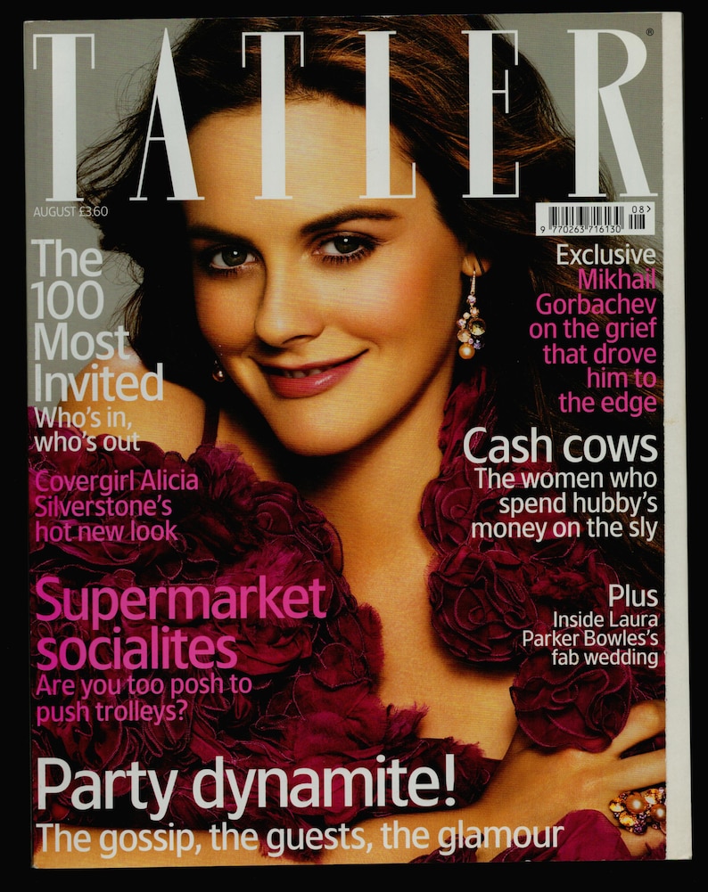 Tatler Aug 2006 Fashion Magazine Cover: Alicia Silverstone - Etsy
