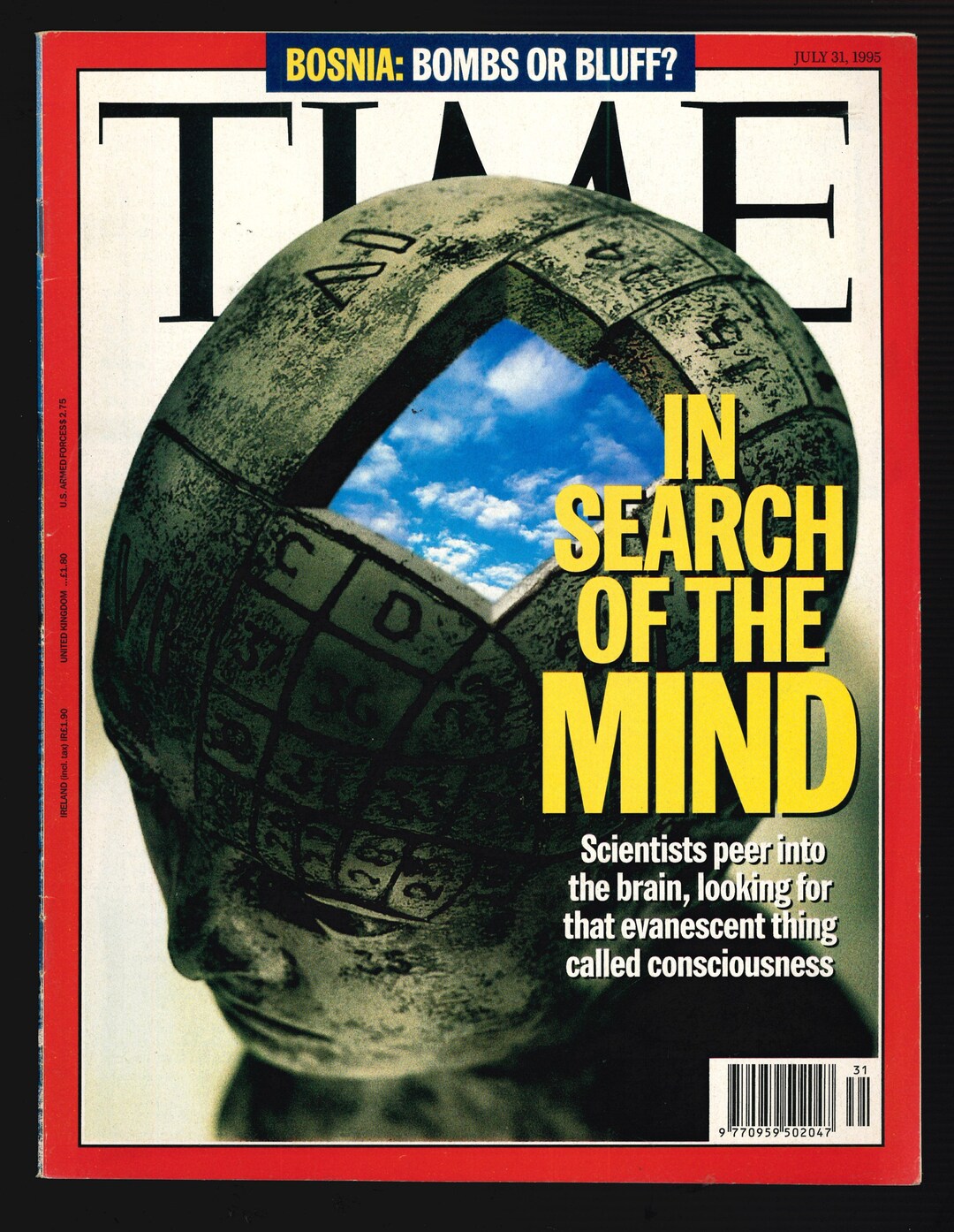 TIME JULY 31 1995 Vintage Magazine in Search of the Mind - Etsy