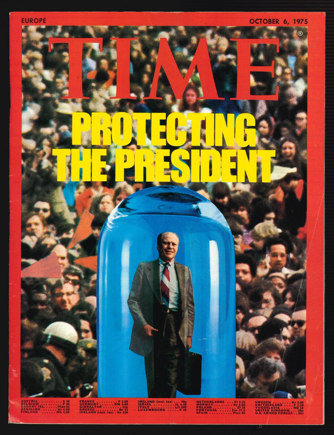 TIME OCT 6 1975 Vintage Magazine Protecting the President - Etsy