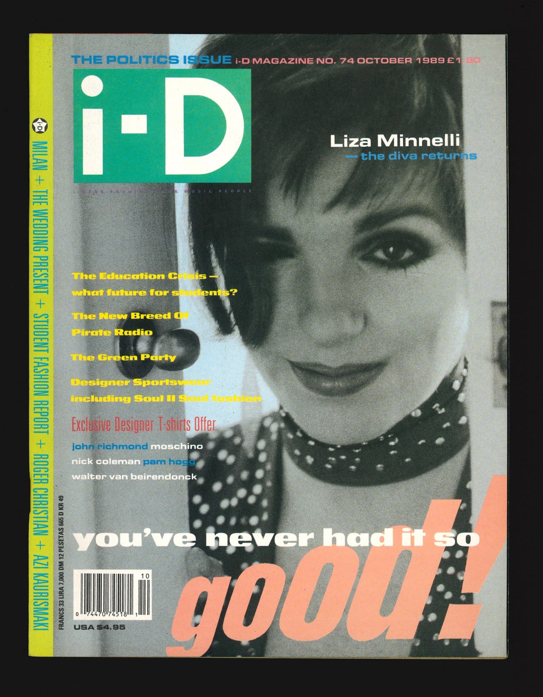 I-d Magazine | Oct 89 | Politics Issue | Liza Minnelli | the Wedding ...