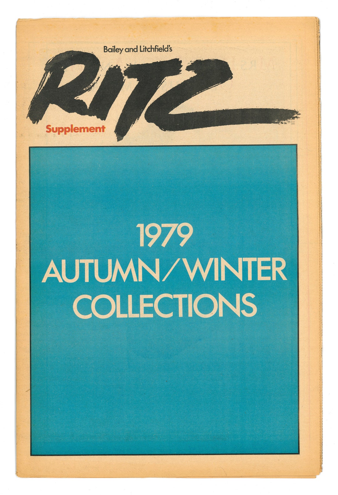 Ritz Supplement 1979 David Bailey and David Litchfield Fashion ...