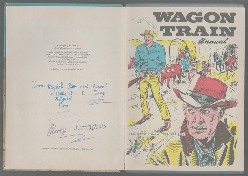 Wagon Train Comic Annual 1950's Edition Cowboy Adventure Hardback - Etsy