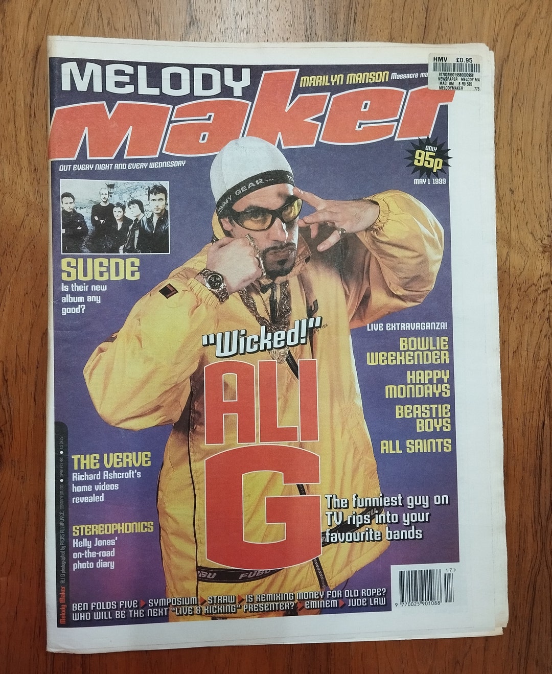 Melody Maker May 1 1999 British Pop Newspaper Ali G - Etsy