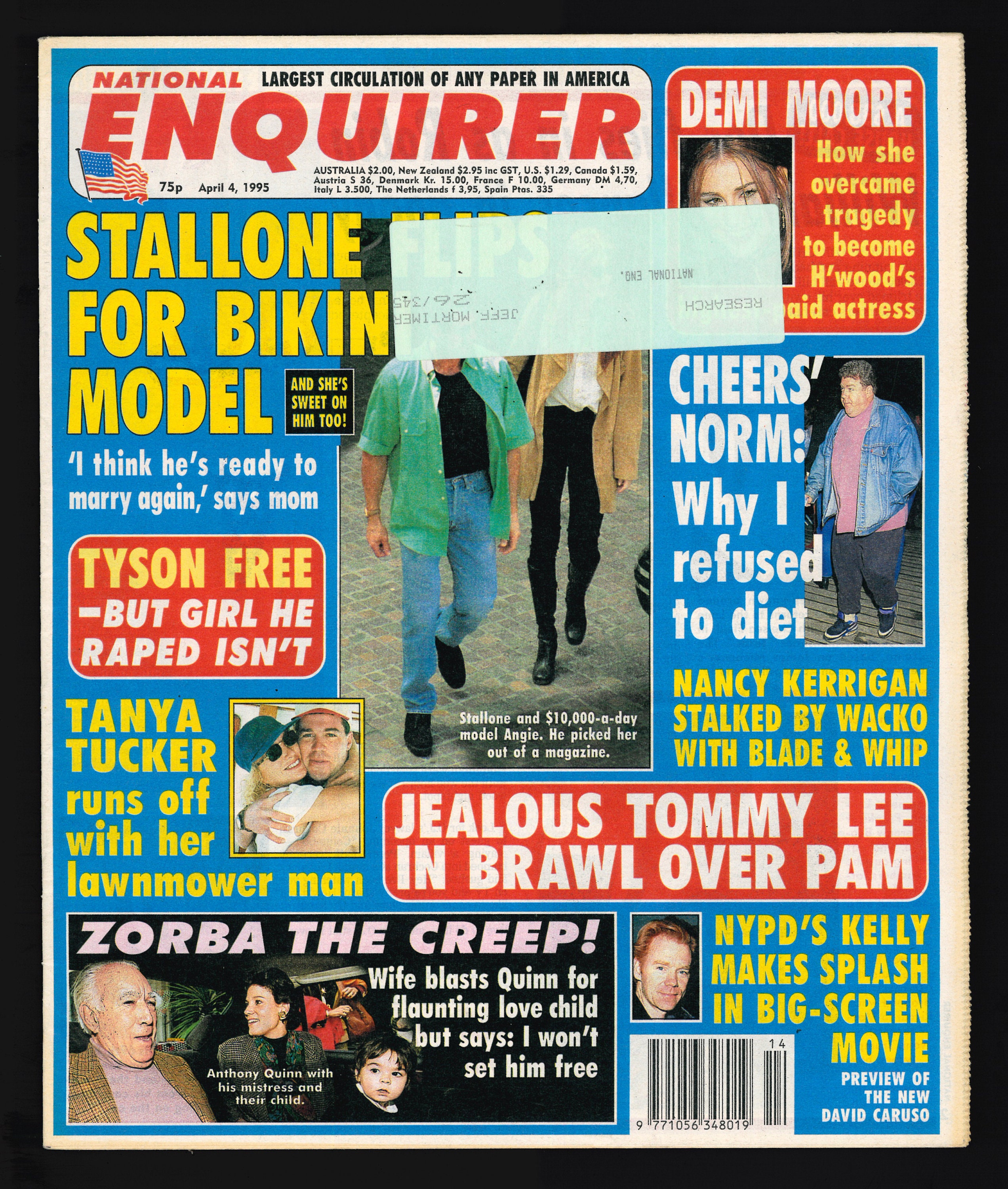 National Enquirer Back Issues Jan - May 1995 Celebrity Gossip Tabloid ...