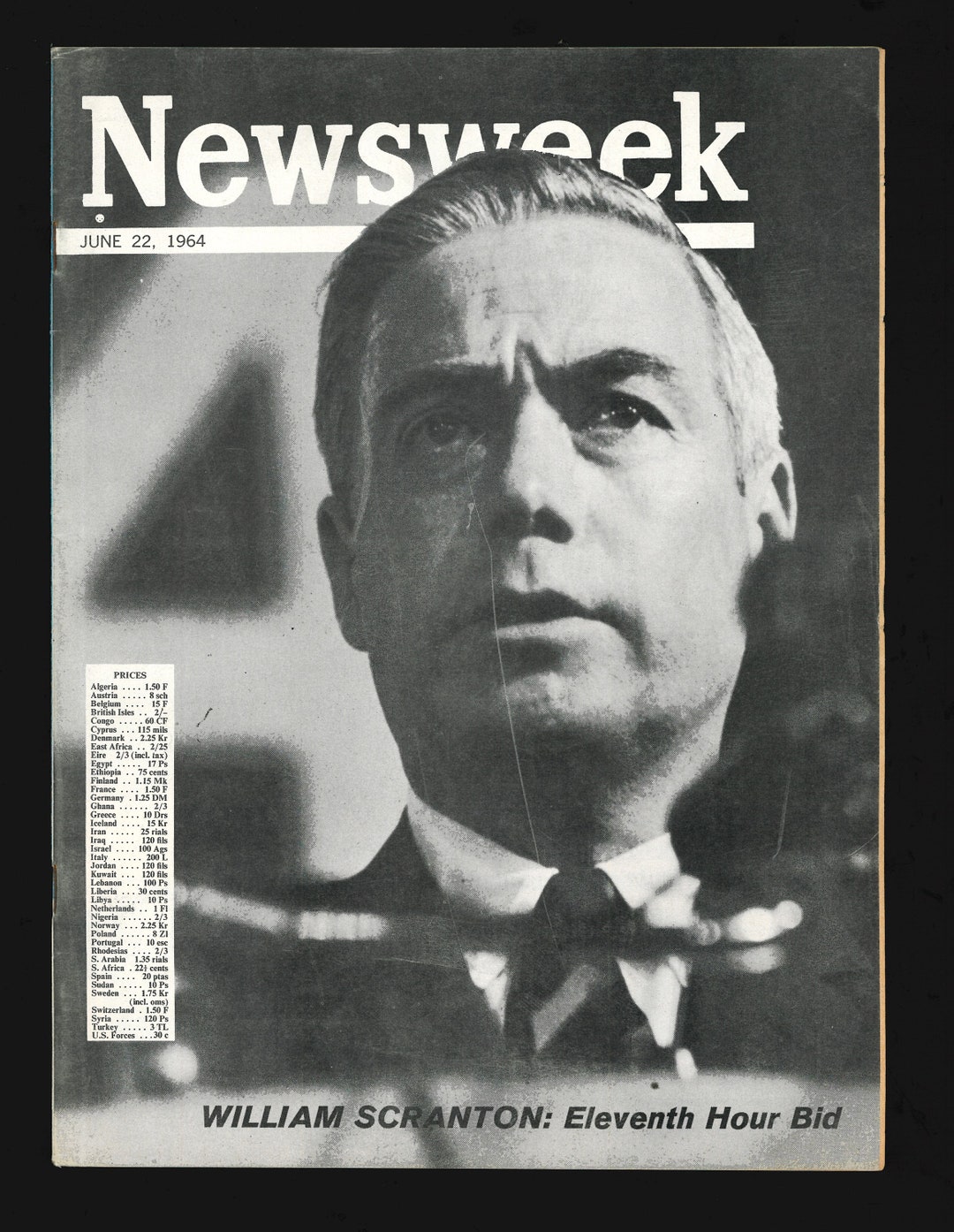 Newsweek June 22 1964 Original Vintage Magazine William Scranton 60th ...