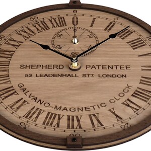 Greenwich Galvano-magnetic Clock in Wood - Shepherd Gate Clock ...