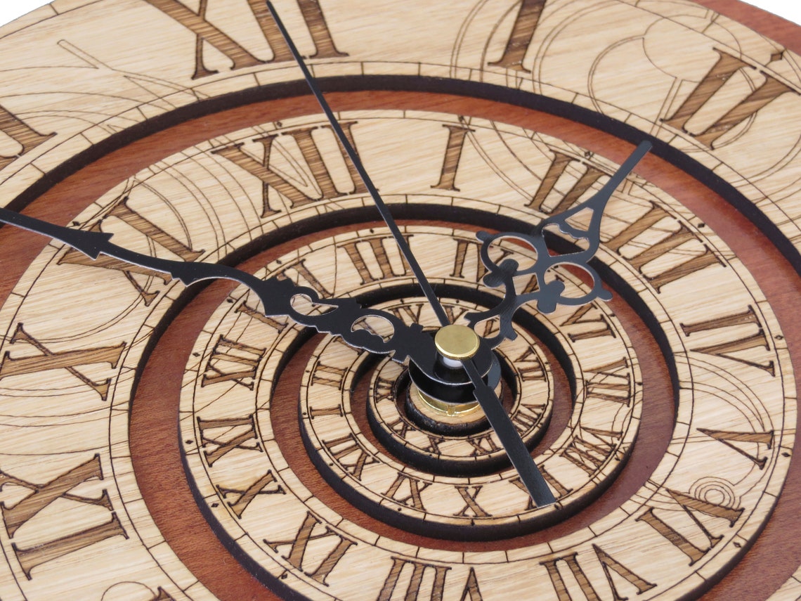 Doctor Who Clock in Wood Time Vortex Clock NT inspired by | Etsy