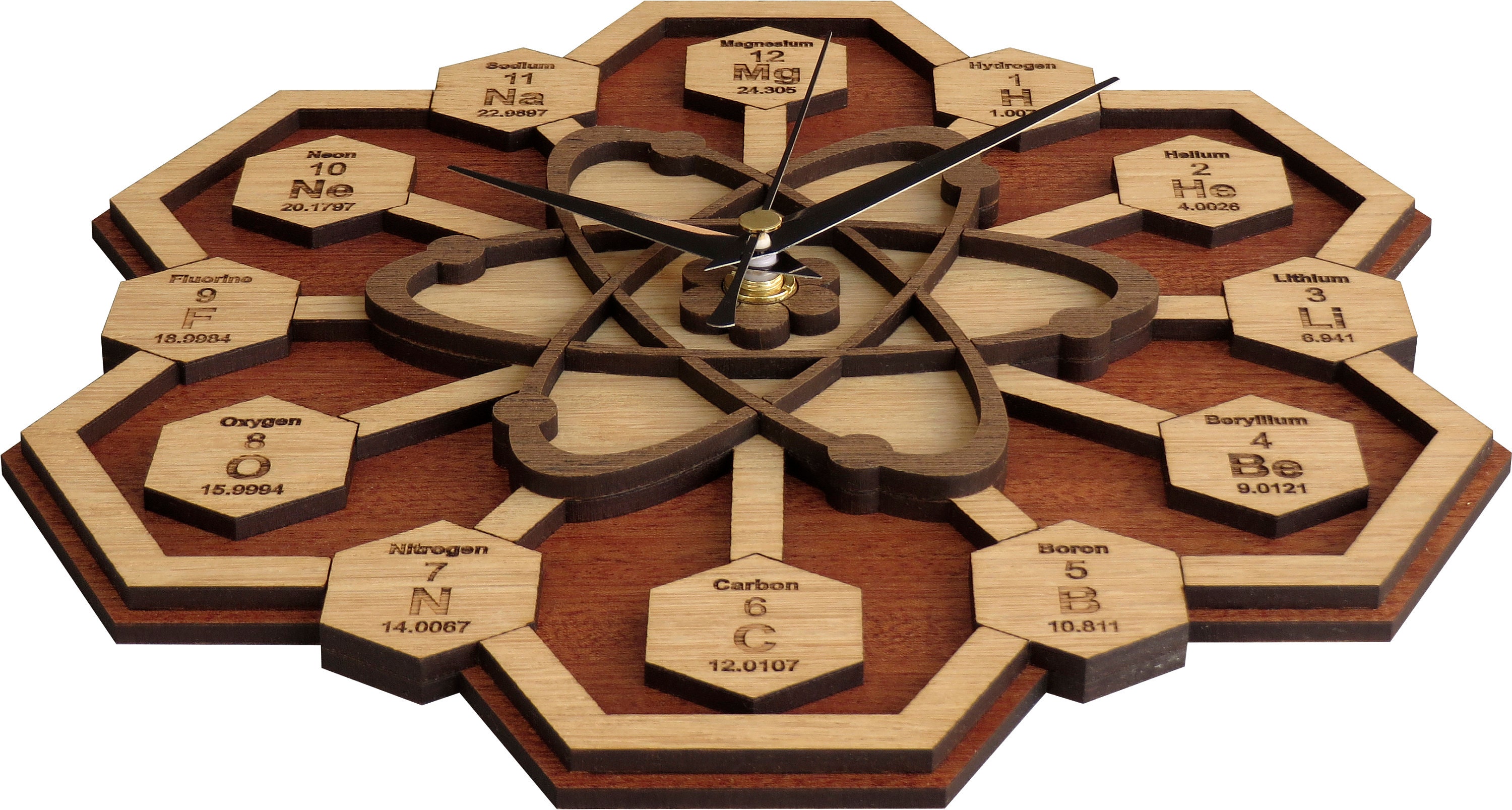 Periodic Table Clock in Wood / Chemistry Clock / Science Clock | Etsy