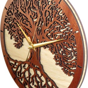 Tree of Life Clock in Wood - Limited Production - Etsy
