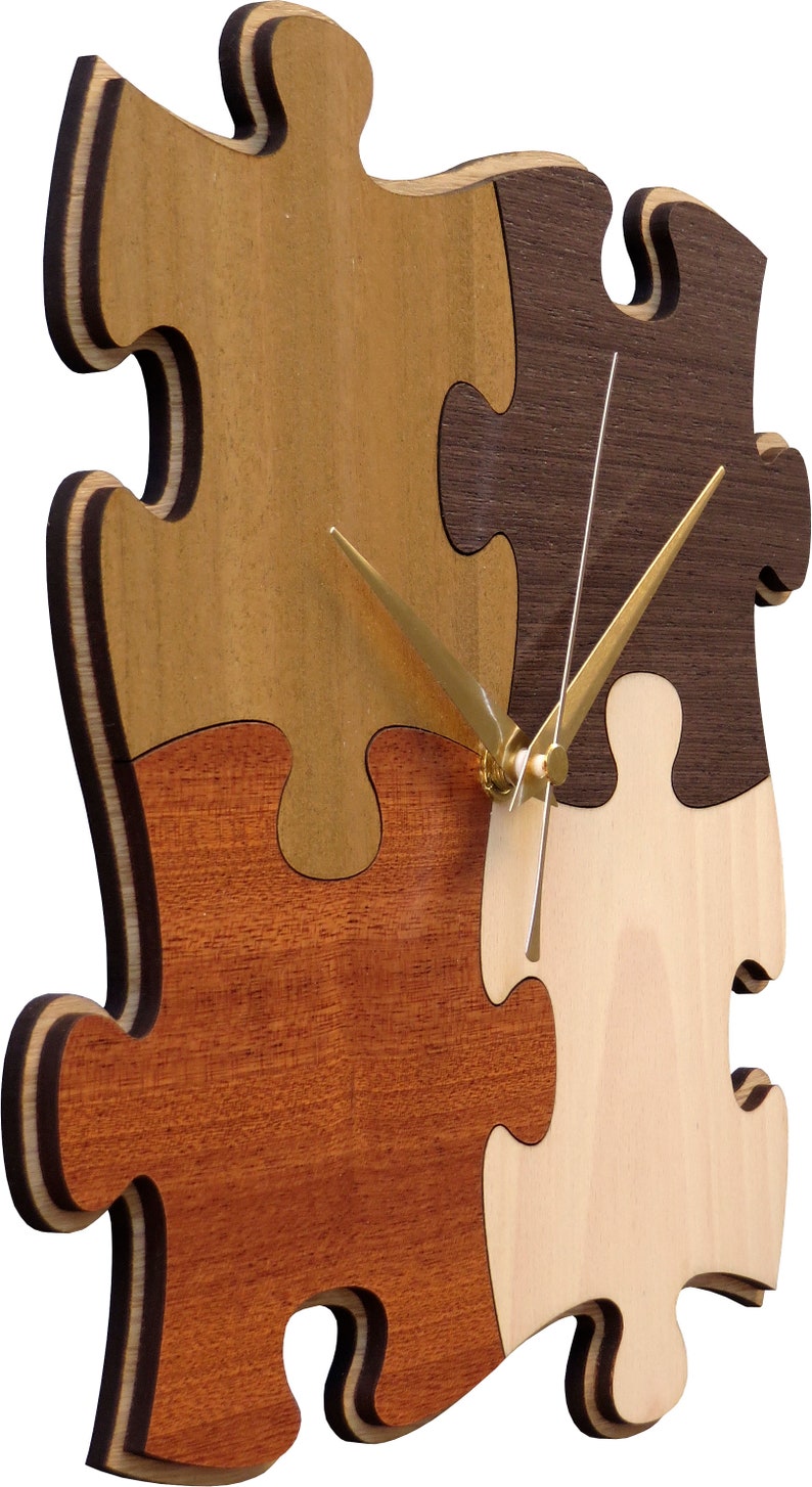 Puzzle Clock in Wood - Etsy