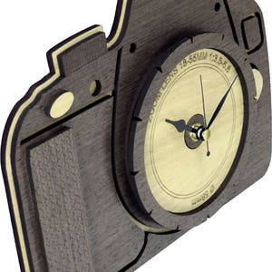 Camera Clock in Wood - Etsy
