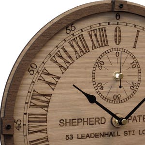 Greenwich Galvano-magnetic Clock in Wood - Shepherd Gate Clock ...