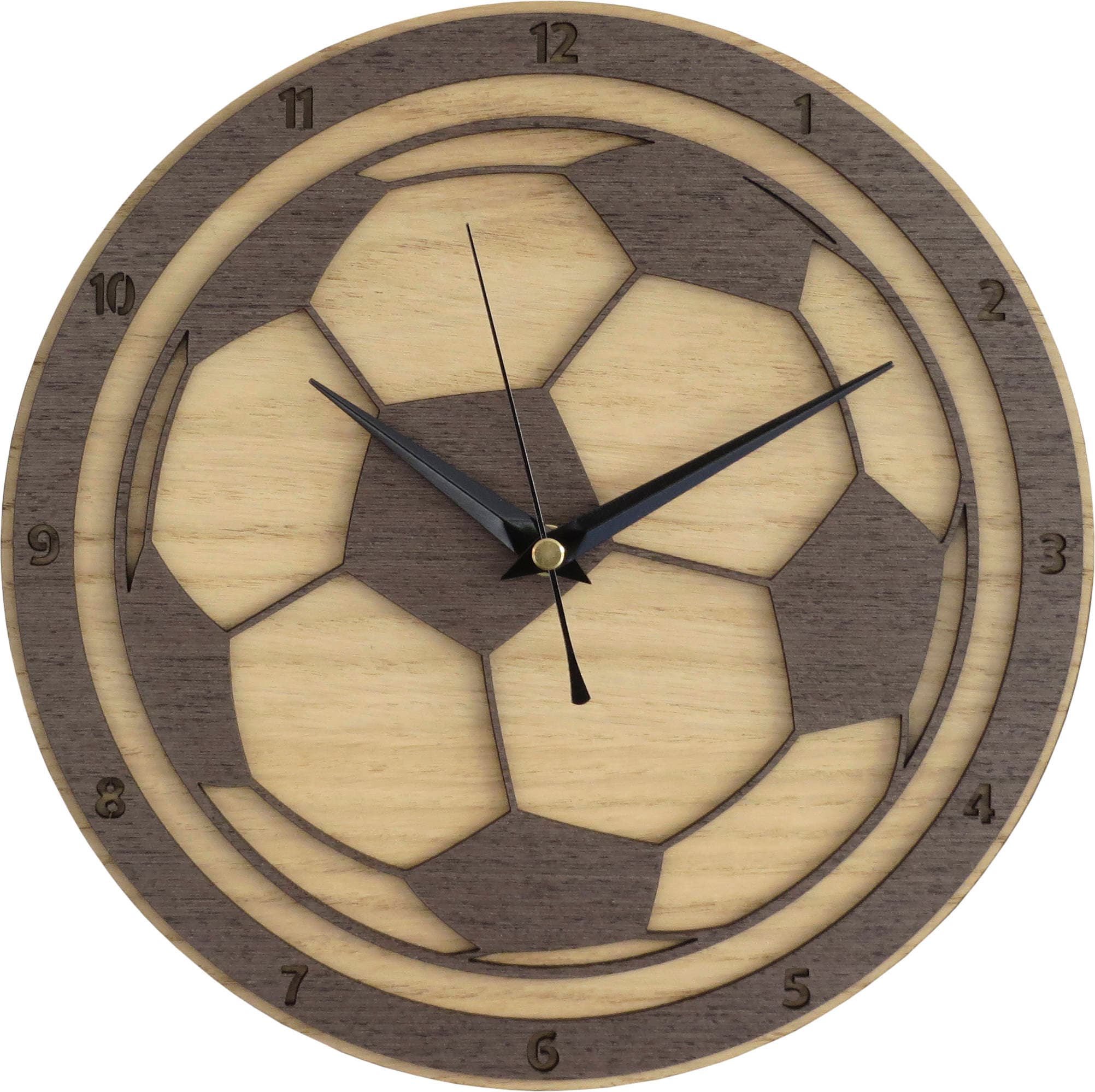 Football Clock in Wood / Soccer Clock / Futbol Clock / Calcio Clock - Etsy