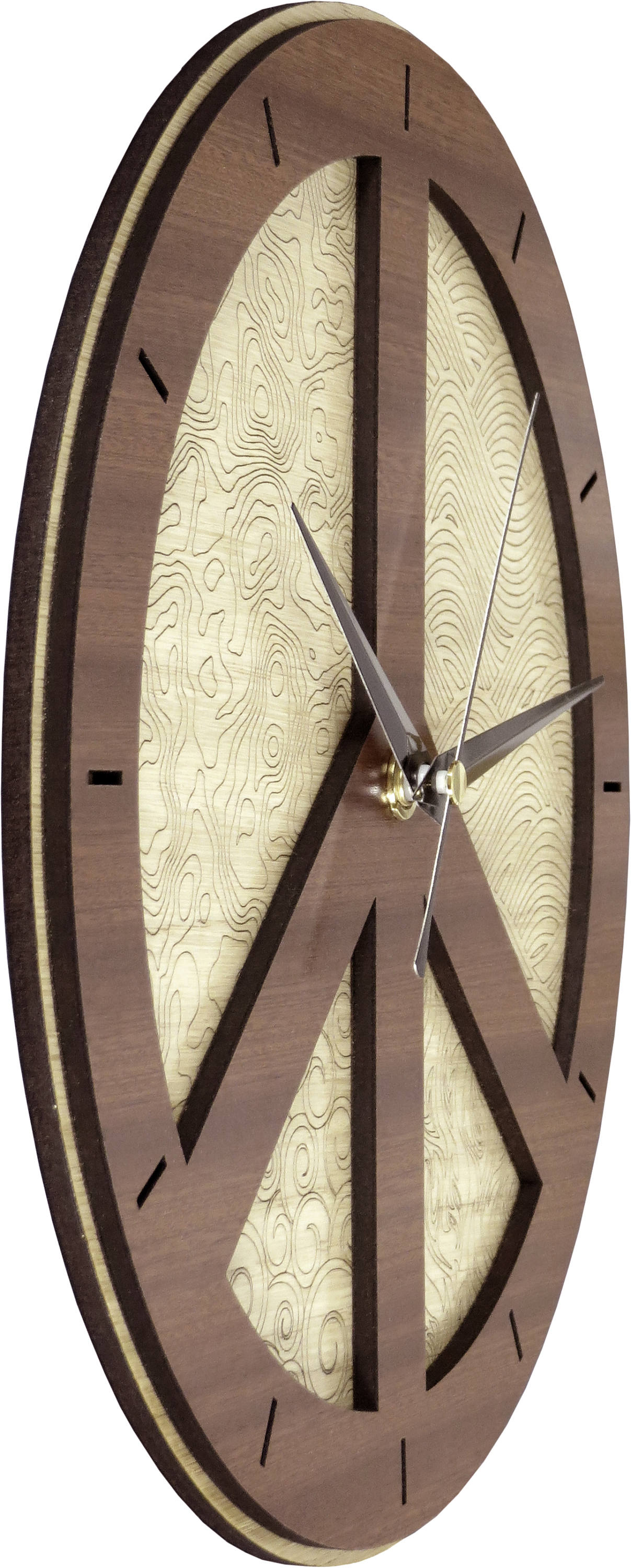 Peace Clock in Wood - Etsy