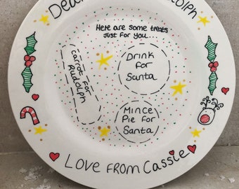 Santa plate | Etsy