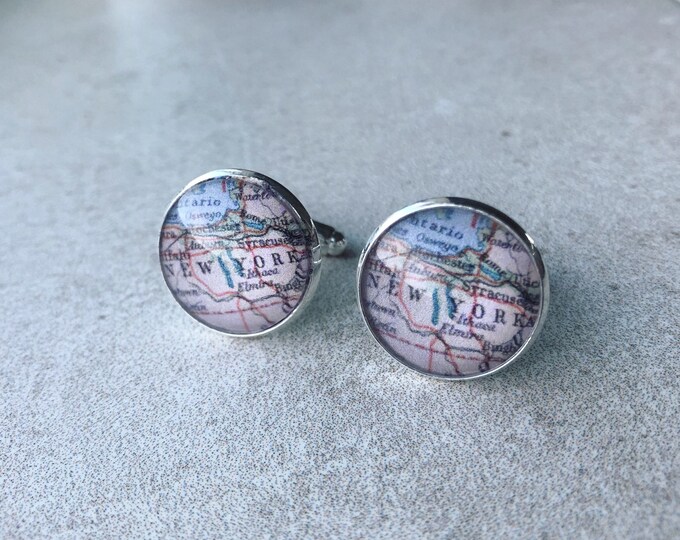 Map Cufflinks Custom Vintage Maps. Select Two Locations. - Etsy UK