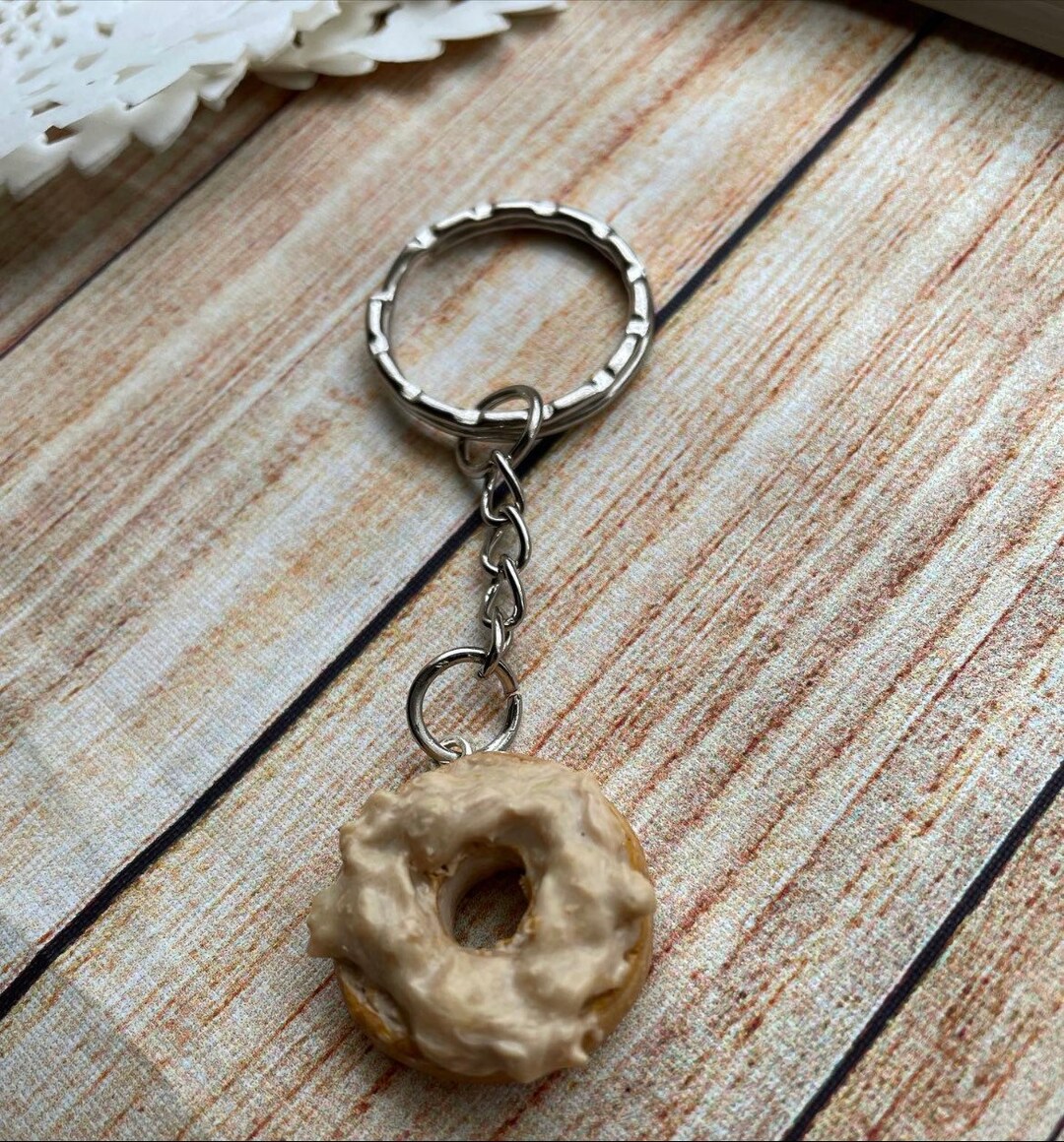 Hummus Bagel Charm , Miniature Food Jewellery , Polymer Clay Keyring ...