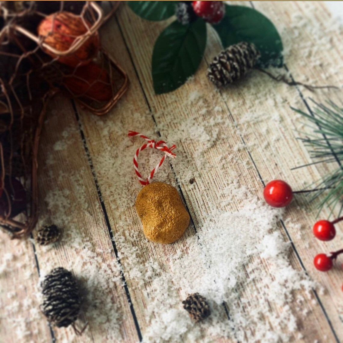 Chicken Nugget Christmas Tree Decoration Ornament, Polymer Clay ...
