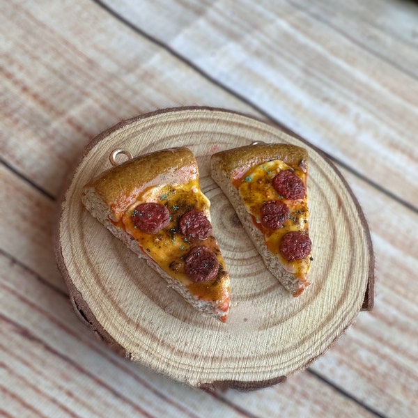 Pizza Keychain - Etsy