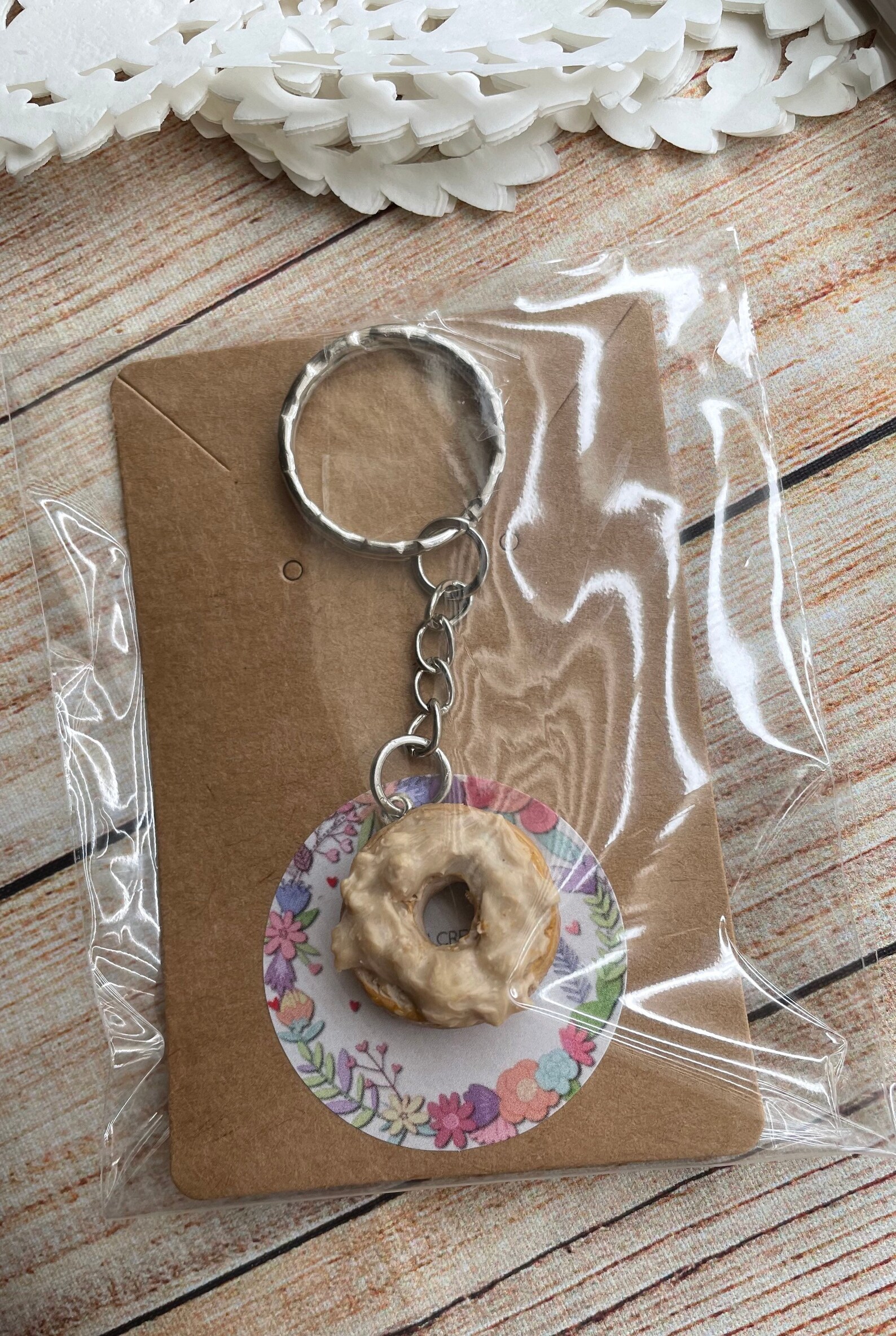 Hummus Bagel Charm , Miniature Food Jewellery , Polymer Clay Keyring ...