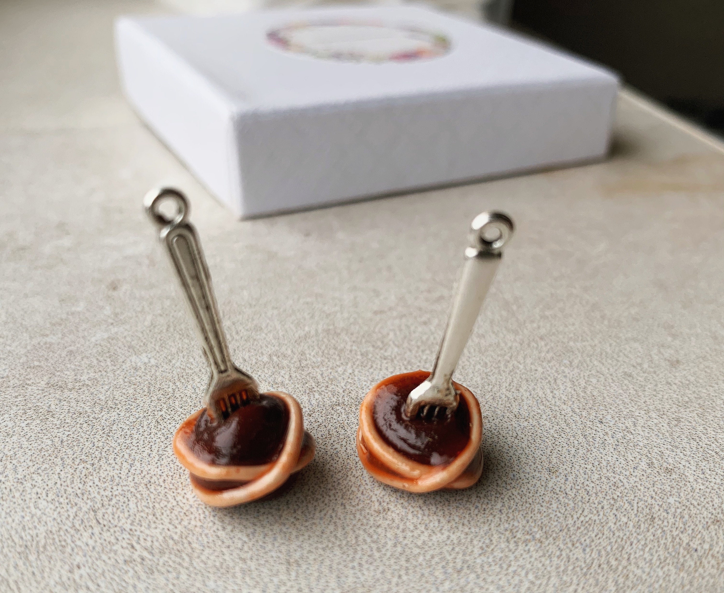 Spaghetti Meatball Charm Miniature Food Jewellery Polymer - Etsy