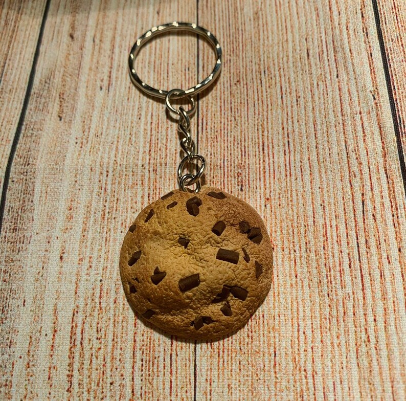 Chocolate chip cookie charm miniature food jewellery | Etsy