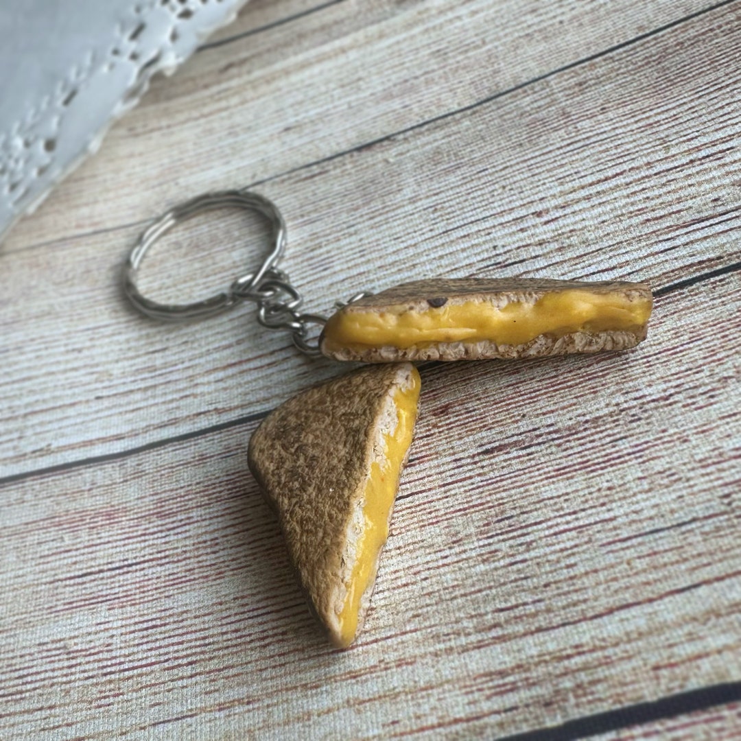 Polymer Clay Grilled Cheese Sandwich Charm , Miniature Food Jewellery ...